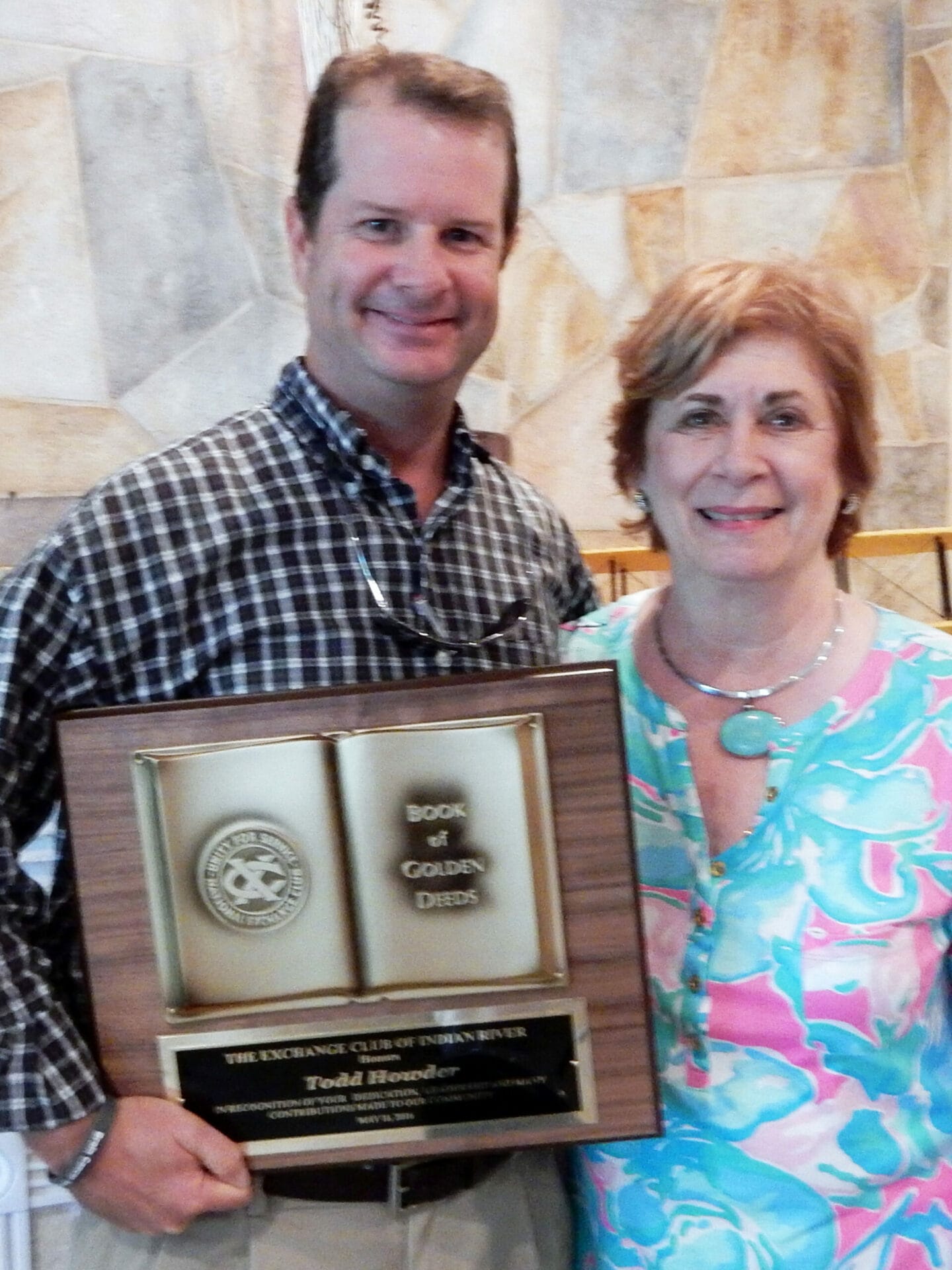 EXCHANGE CLUB OF INDIAN RIVER HONORS TODD HOWDER WITH ITS HIGHEST AWARD ...