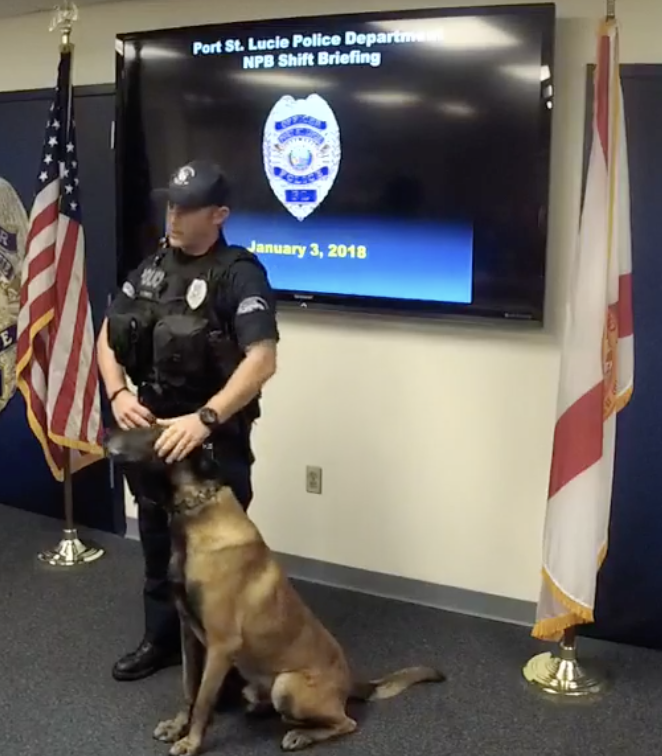 PSL Police Officer Will Harris announces retirement of his K-9 partner ...