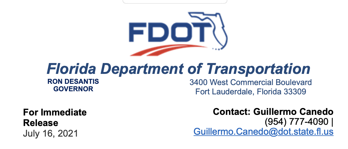 FDOT Treasure Coast Traffic Report through Apr. 22