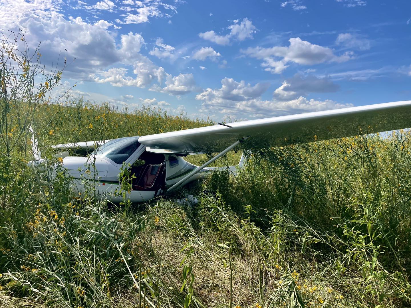 Small plane makes emergency landing west of Ft Pierce. Pilot ok.